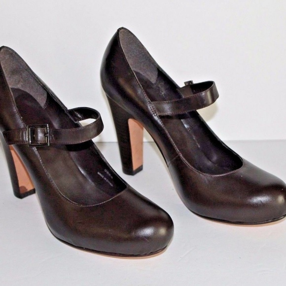 Martin + Osa | Shoes | Martin Osa Brown Leather Mary Jane Pumps | Poshmark